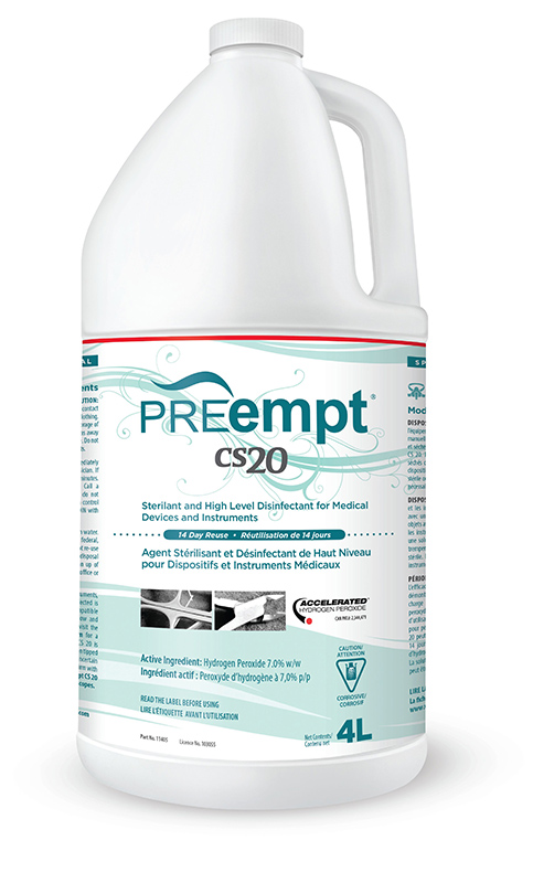 PREEMPT CS20 Disinfectant 3.78L 20-Minute Sterilization - Spa Essentials