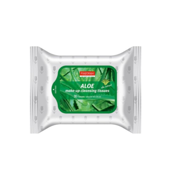 Purederm Aloe Makeup Cleansing Tissues - Spa Essentials