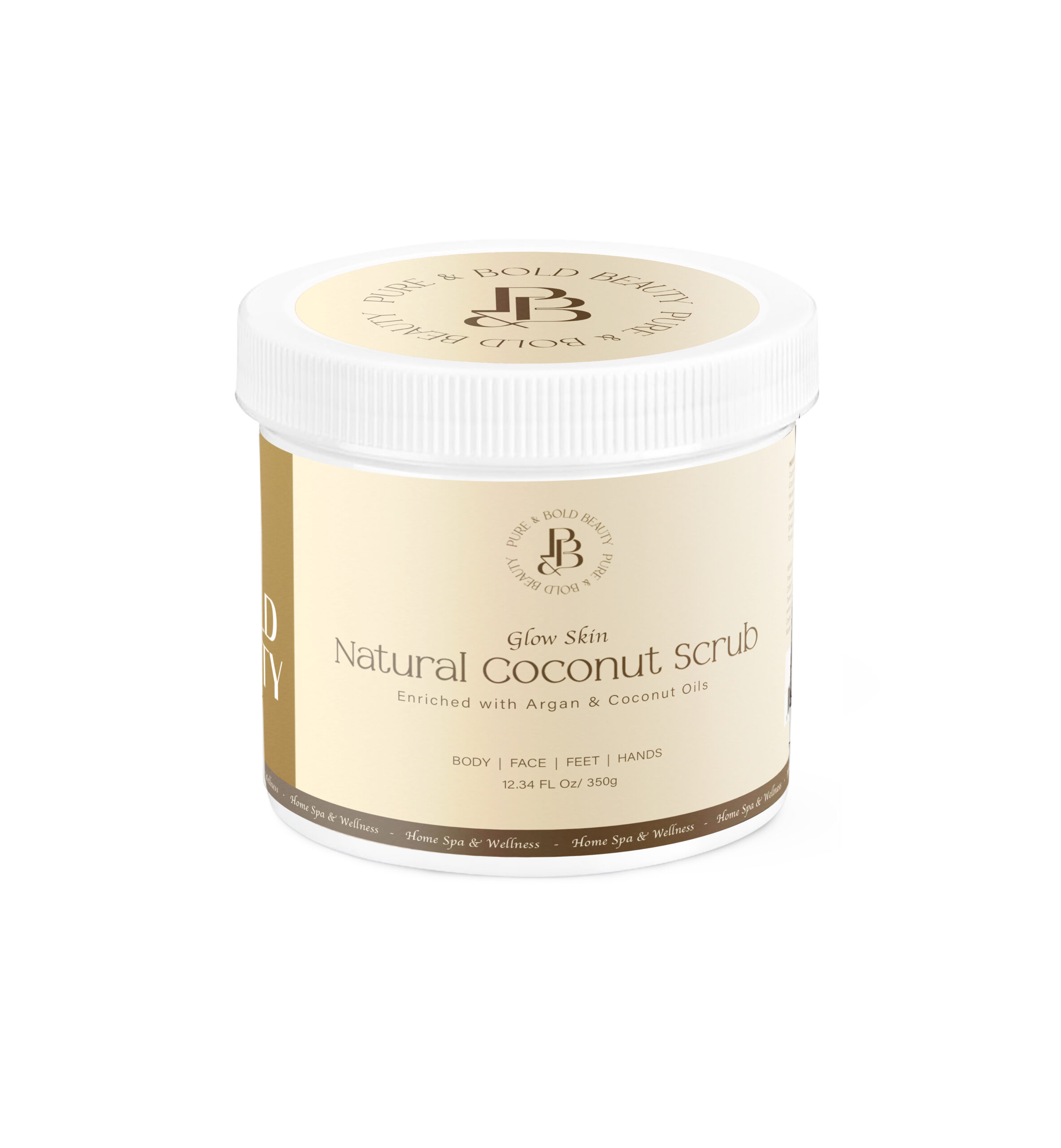 Pure and Bold Beauty Natural Coconut Scrub 12.3oz/350gr - Spa Essentials
