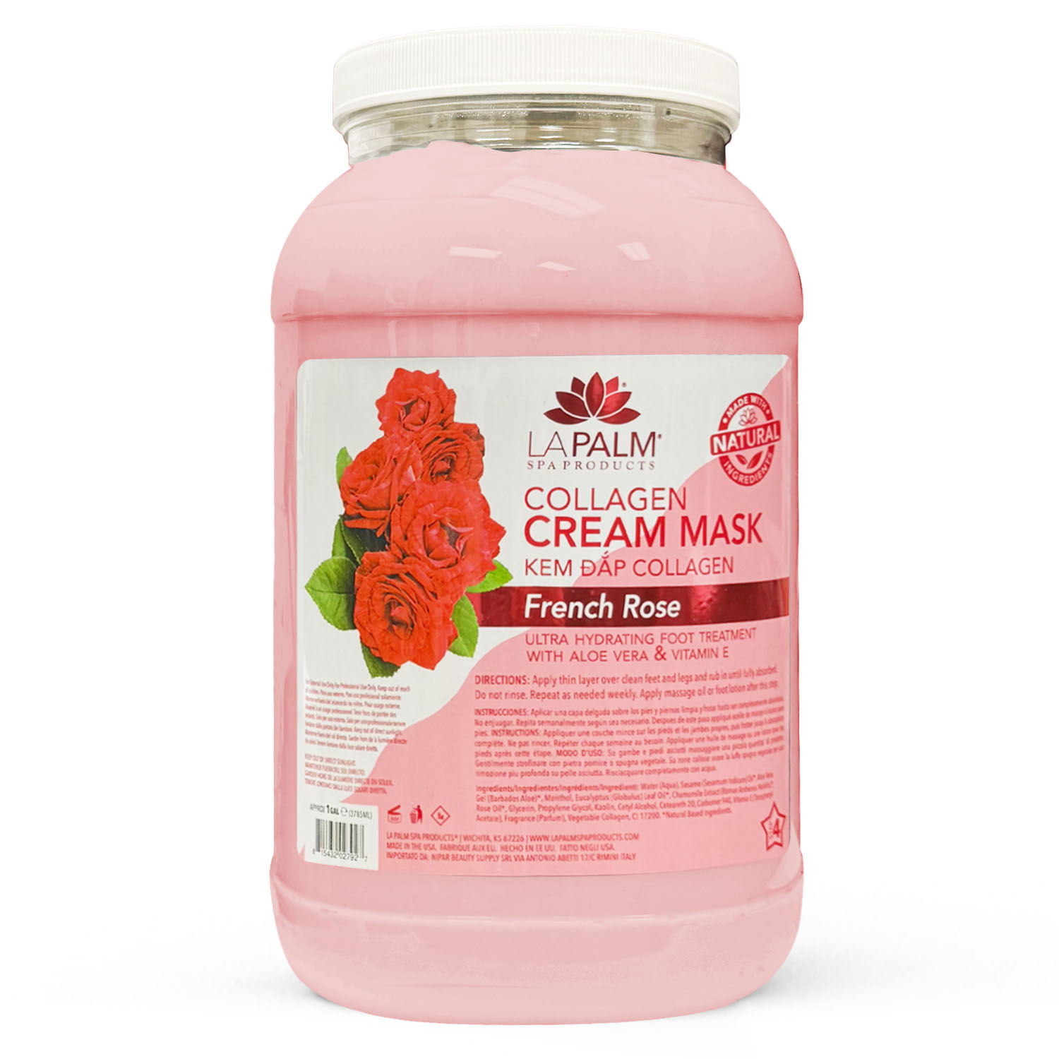 LaPalm Collagen Cream French Rose Mask - Spa Essentials